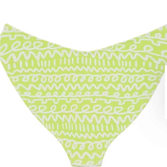 Montce | Swim | Montce Lime Icing Added Coverage Lulu Zigzag Stitch Bikini Bottom | Poshmark